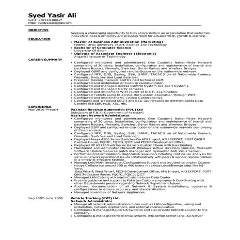 Syed yasir ali_cv | DOCX