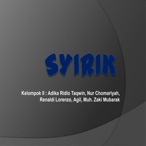 Syirik | PPTX