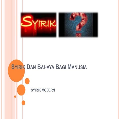 Syirik modern | PPTX