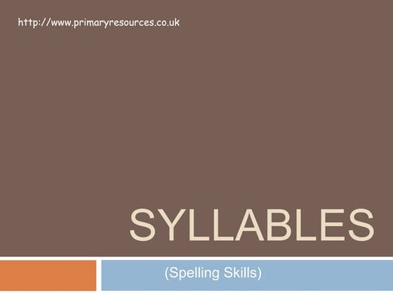 Syllables Power Point | PPT
