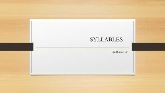 Syllabification | PPT