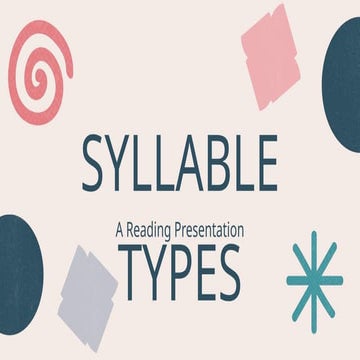 Syllable Types Educational Presentation in Cream Red Blue Playful Style ...