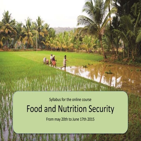 Syllabus Food and Nutrition Security Course | PPTX