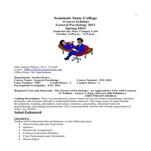 Psych Syllabus | DOC