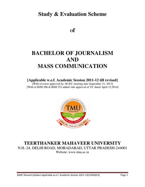 Bjmc i, cp, unit-iii, media in contemporary india | DOCX