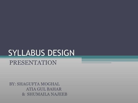 The Differences between Syllabus and Curriculum | PPTX