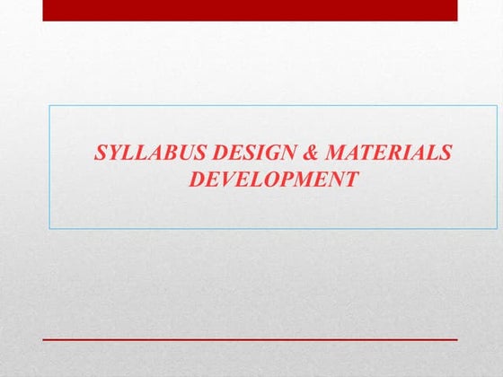 Types of Syllabus | PDF