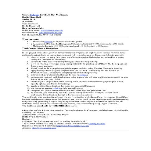 Syllabus edtech 513 | PDF