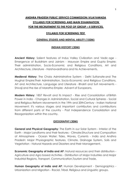 Group 2 Syllabus | PDF