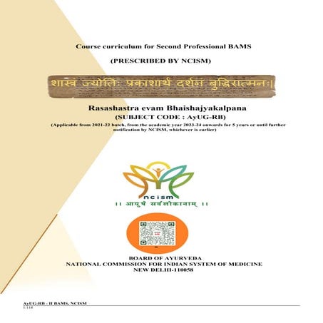 Syllabus_II BAMS_AyUG-RB.pdf 2nd year BAMS | PDF