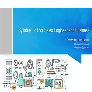 Syllabus Training IoT for Sales Engineer & Business Development | PPT