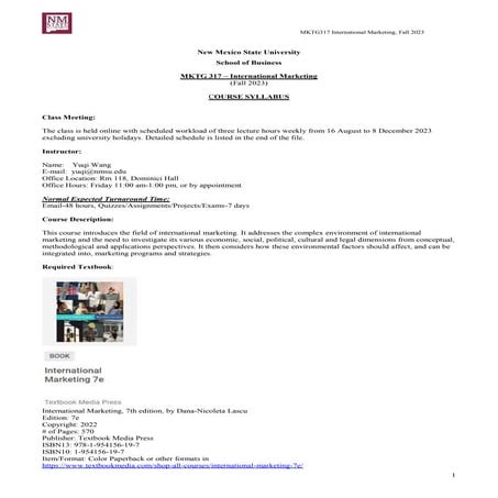 Syllabus International Marketing MKTG 317 Fall 2023.8.7.docx