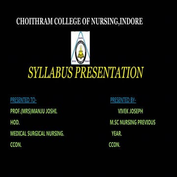 Syllabus presentation | PPT