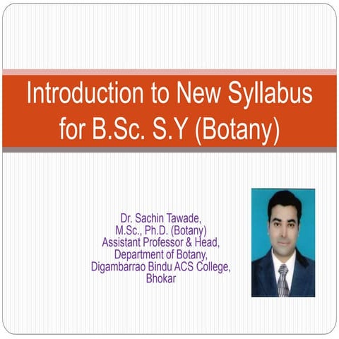 Syllabus for Second Year Botany | PPTX