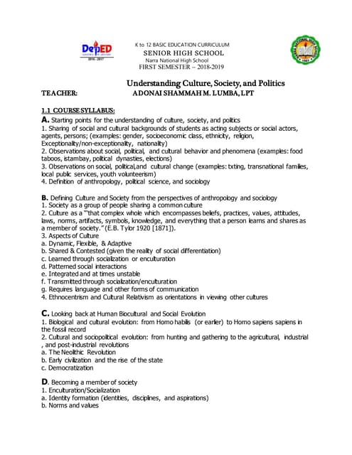 SHS Curriculum Map-Understanding Culture, Society and Politics.docx