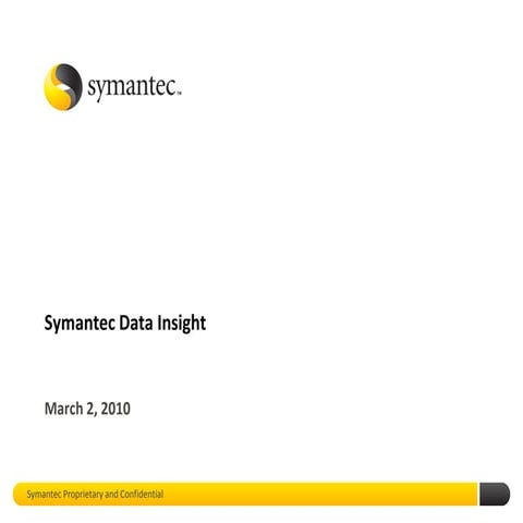 Symantec Data Insight | PDF