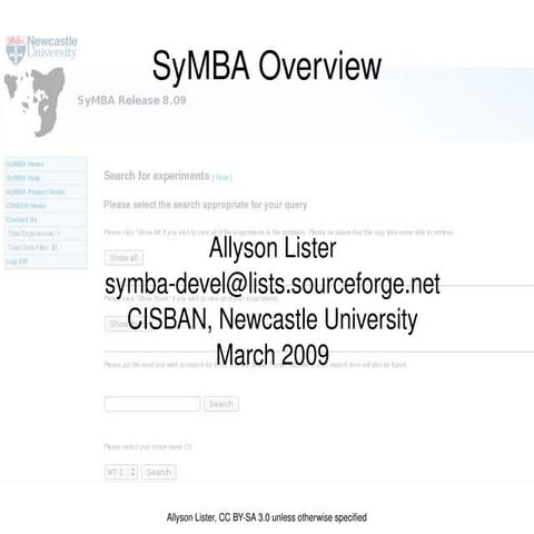 SyMBA: Overview | ODP