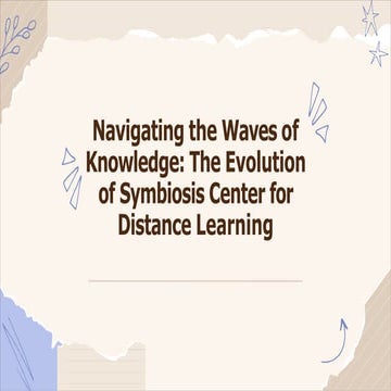 Symbiosis Distance Learning Centre Building Tomorrow's Leaders in ...