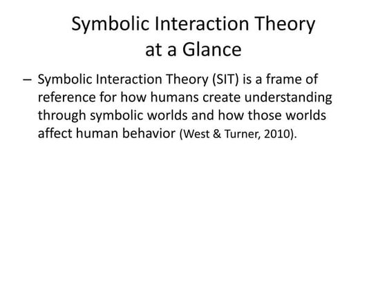 Symbolic Interactionism | PPTX