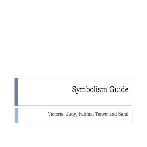 Symbolism Guide | PPTX | Cooking | Food & Drink