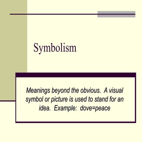 Symbolism_Powerpoint (1).ppt a slideshow to introduce symbolism | PPT