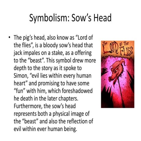 Lord Of The Flies Pig Head Symbolism