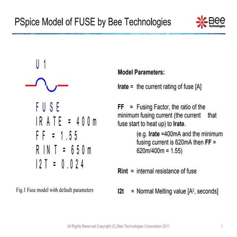 Symbol of fuse pspice model | PPT