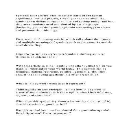 Symbols have always been important parts of the human experience. Fo.docx