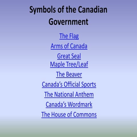 Symbols of the canadian government | PPTX