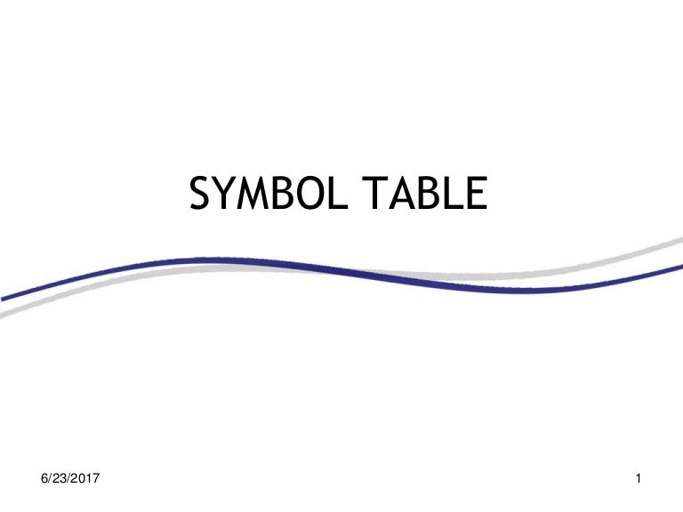 Symbol table
