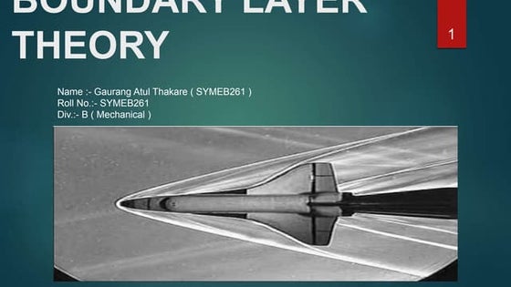 Boundary layer theory | PDF