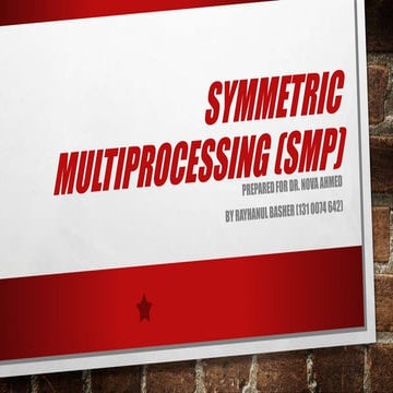 Symmetric Multiprocessing Smp Pptx Operating Systems Computer