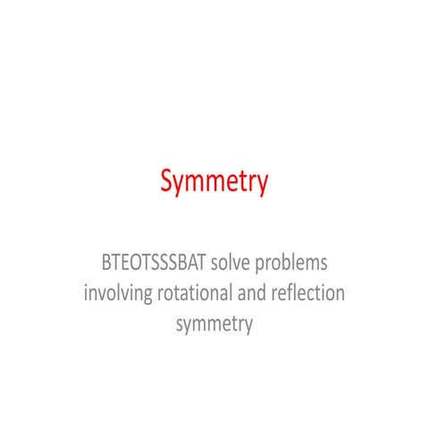 Symmetry Presentation By Sharanya | PPT