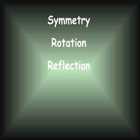 Symmetry, rotation, translation, reflection | PPT