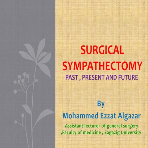 Sympathectomy Pptx