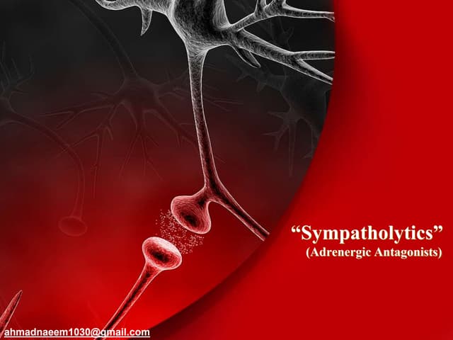 Anti adrenergic drugs | PPTX