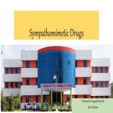 Sympathomimetic drugs | PPTX
