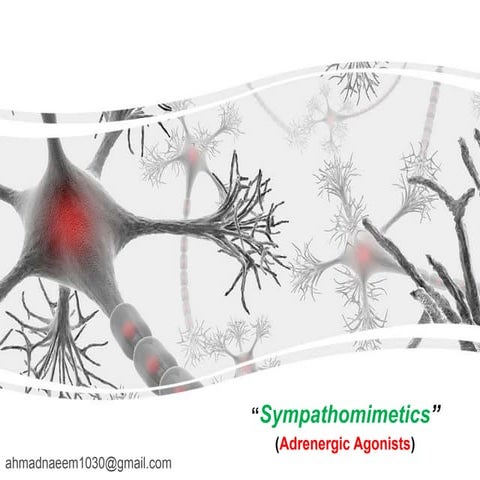 Sympathomimetics or Adrenergic Agonists (Introduction, Classification ...