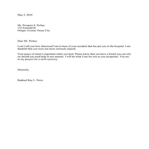 Sympathy letter | DOCX