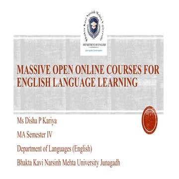 MOOCs for English Language Learning | PPT