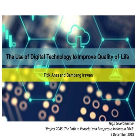 The Use of Digital Technology to Improve Quality of Life | PPT