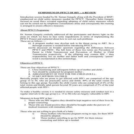 Symposium on pptct of hiv | PDF