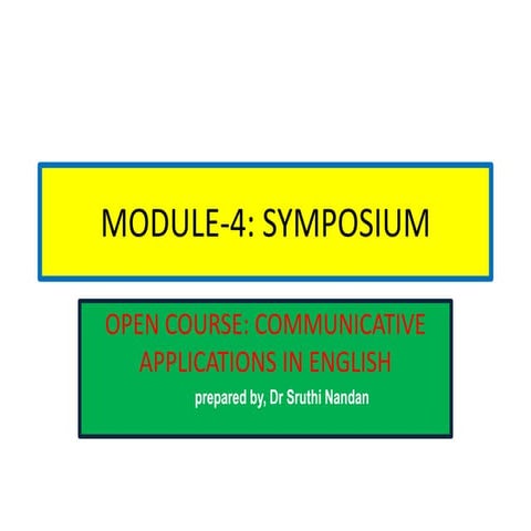 Symposium ppt | PPTX