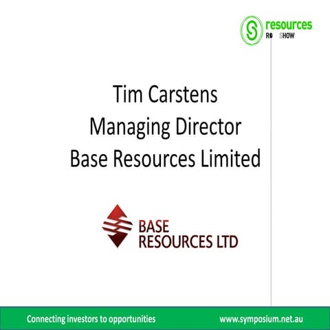 Symposium resources roadshow base resources tim carstens | PDF