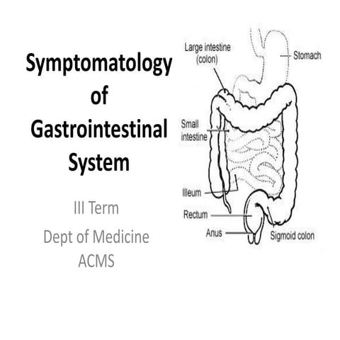 Symptomatology of Gastrointestinal System | PPTX