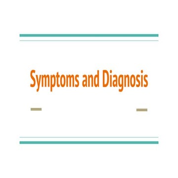 Symptoms and diagnosis | PPT