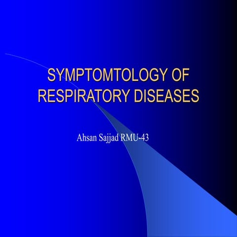 Symptoms of respiratory diseases and their possible Causes. | PPT