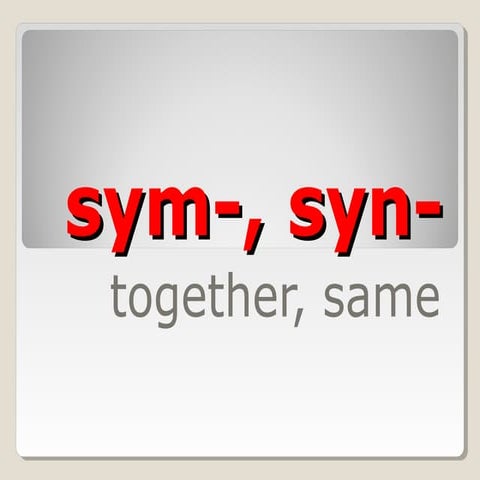 Sym syn vocabulary_words | PPT