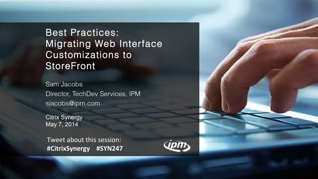 Syn247 Migrating Web Interface Customizations To Storefront Ppt 1861