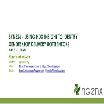 Syn326 using hdx insight to identify xen desktop delivery bottlenecks ...